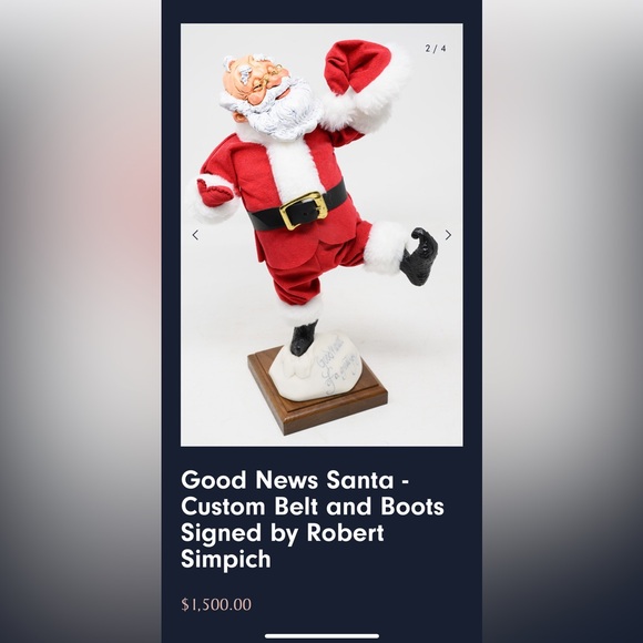 Simpich | Holiday | Vtg Signed Robert Simpich Good News Santa Belt ...